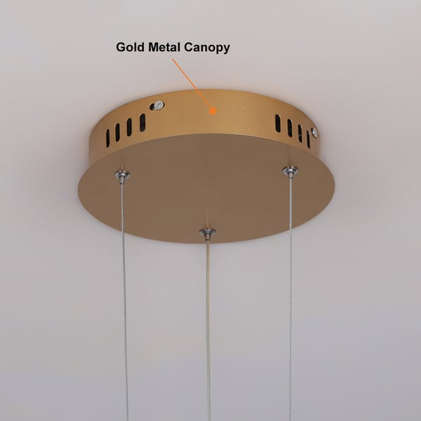 Free Shipping on Minimalist Gold LED Round Chandelier Geometric Pendant ...