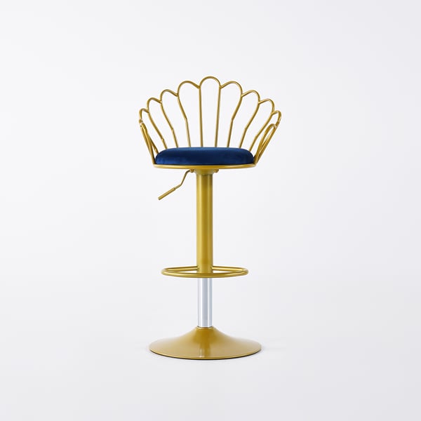 Free Shipping on Blue Velvet Counter Height Swivel Bar Stools (Set of 2 ...