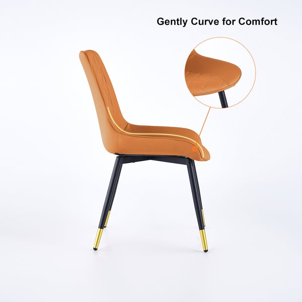 Free Shipping on Orange Dining Chair Leather Dining Chair (Set of 2 ...