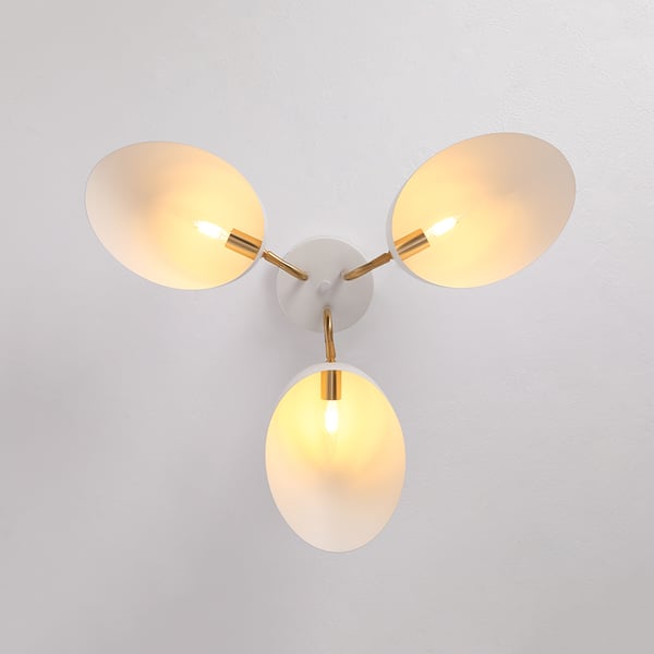 Modern 3-Light Geometric Semi Flush Mount Light Ceiling Lamp Fixture ...