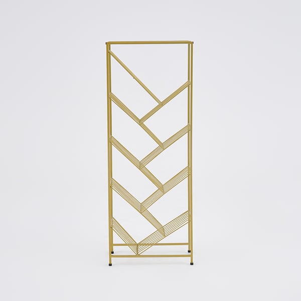 Free Shipping on Mid-Century Rectangular Bookshelf Metal Gold Bookcase ...