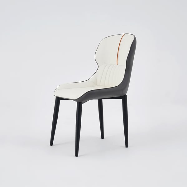 Free Shipping on Modern Black & Gray PU Leather Upholstered Dining ...