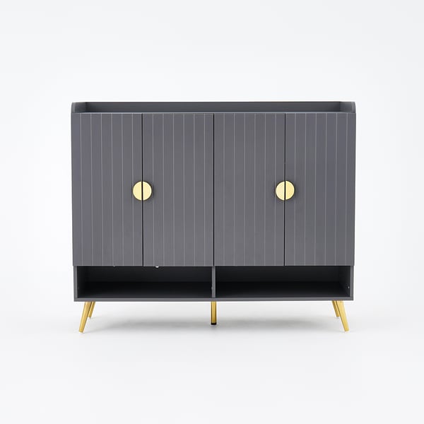 Free Shipping on Yellar Nordic Gray Shoe Cabinet 10 Shelves Entryway ...