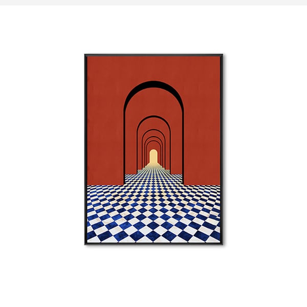 Modern 3D Abstract Arch Wall Decor Geometric Canvas Painting Art with ...