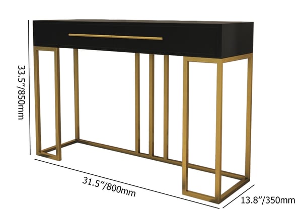 800mm Modern Rectangular Console Table with MDF Top | Homary UK