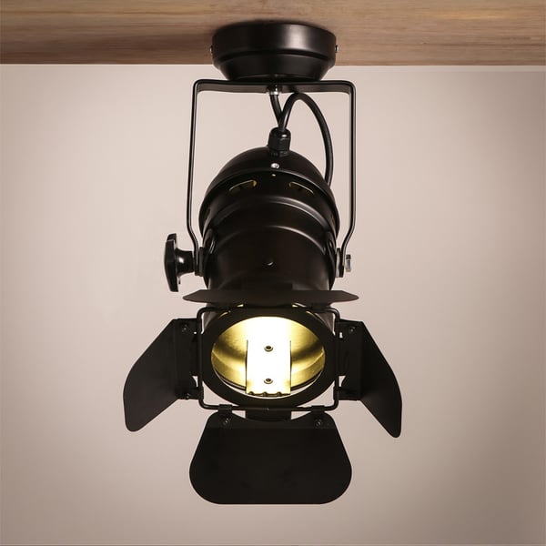Industrial 1-Light Extendable Pendant Light Metal Ceiling Hanging Light ...