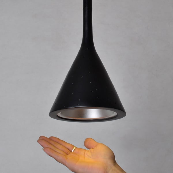 Modern Resin Single Ceiling Light Bowl Shape Pendant Light in Black ...