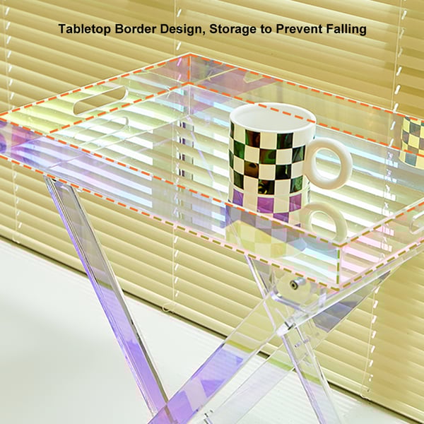 Free Shipping on Modern Acrylic Folding Side Table Clear Square ...