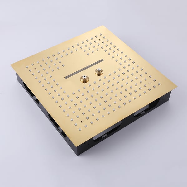 16" Square Ceiling Showerheads 3 Function 304 Stainless Steel Bathroom ...