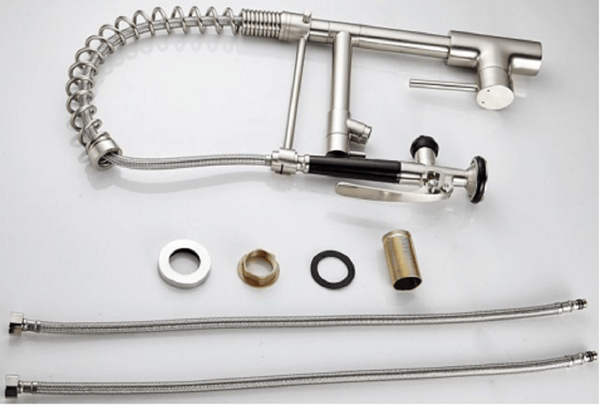 Modern Pull Down Spring Sprayer Polished Chrome Kitchen Sink Faucet ...