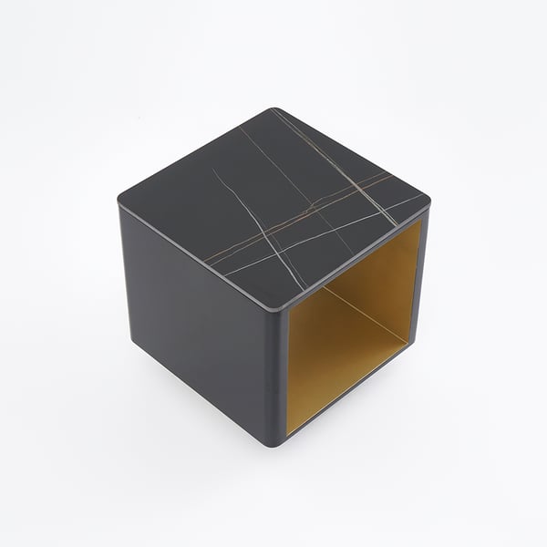 Free Shipping on Modern Black Side Table with Storage Hollow Cube Table ...