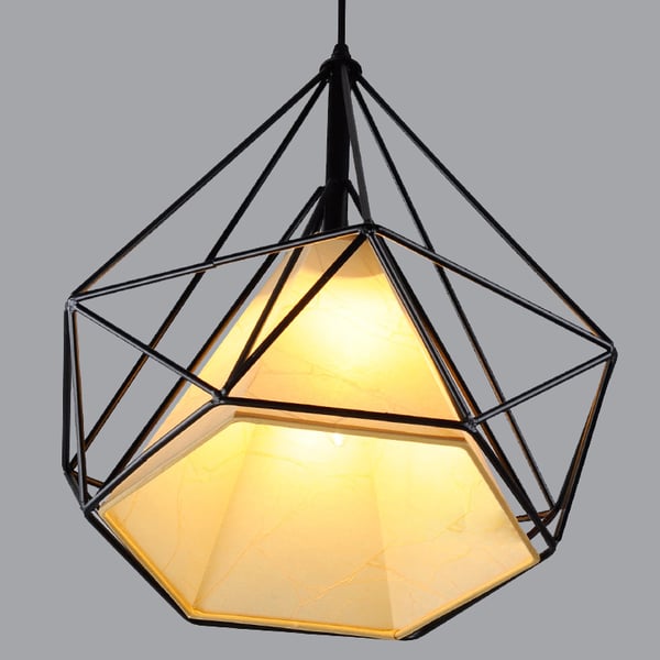 Industrial Pendant Light Metal Cage Lighting Fixtures Iron Loft Cage in ...