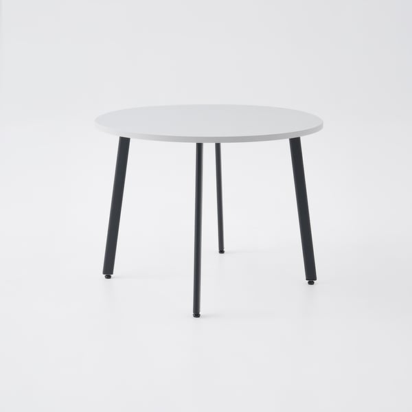 1000mm Round Wooden Small Nesting Dining Table Set for 4 Black ...