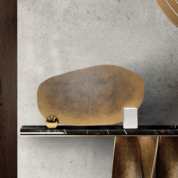 Modern Abstract & Geometric Metal Ornament Home Figurine Object Desk ...