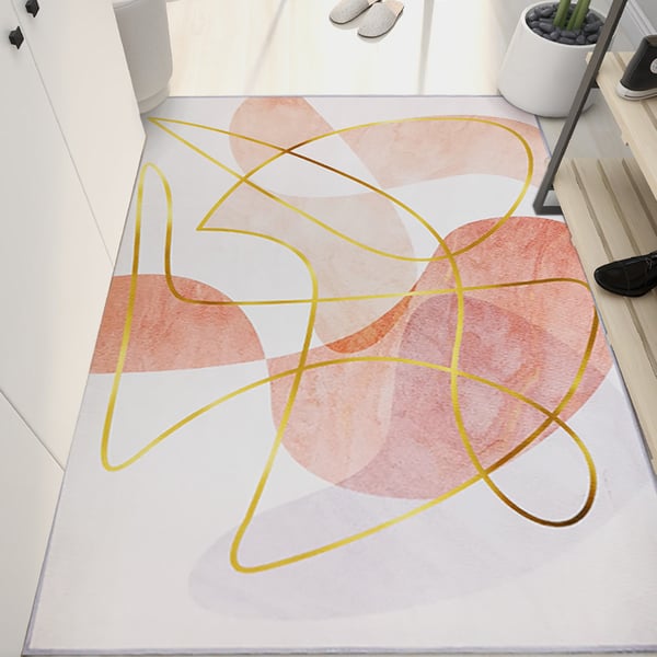 Modern Pink Rectangle Rug Indoor Area Rug 800mm x 1200mm Living Room ...