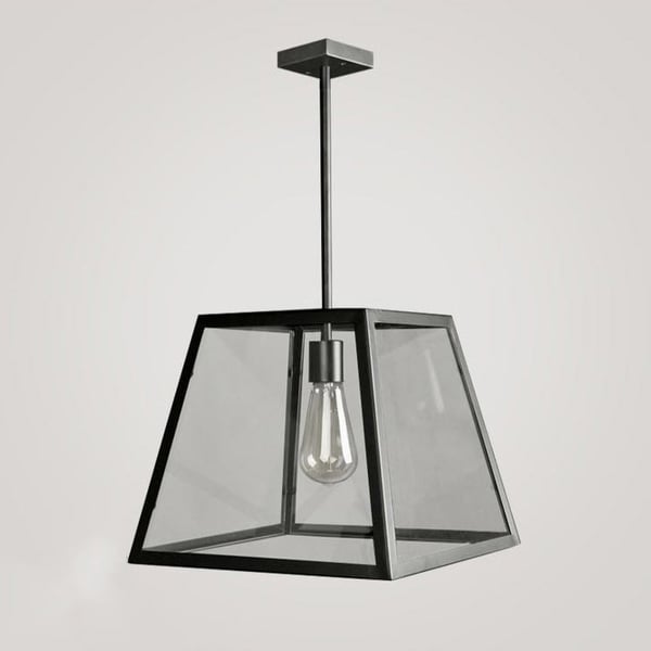 Modern 1-Light Metal Pendant Light Ceiling Hanging Light Trapezoid ...