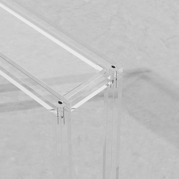 Free Shipping on Savea 1200mm Crystal Clear Acrylic Rectangle Console ...