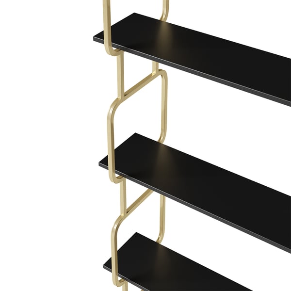Free Shipping on 1800mm Modern Freestanding Etagere Bookshelf in Gold ...