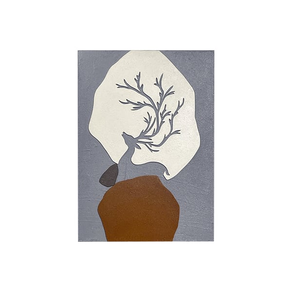 Art Deco Deer Wall Decor 3D Abstract Geometric Elk Painting for Living ...