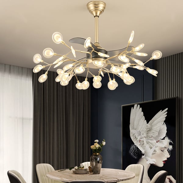 37" Firefly Ceiling Fans with 42-Lights 6-Speed Reversible with Remote ...