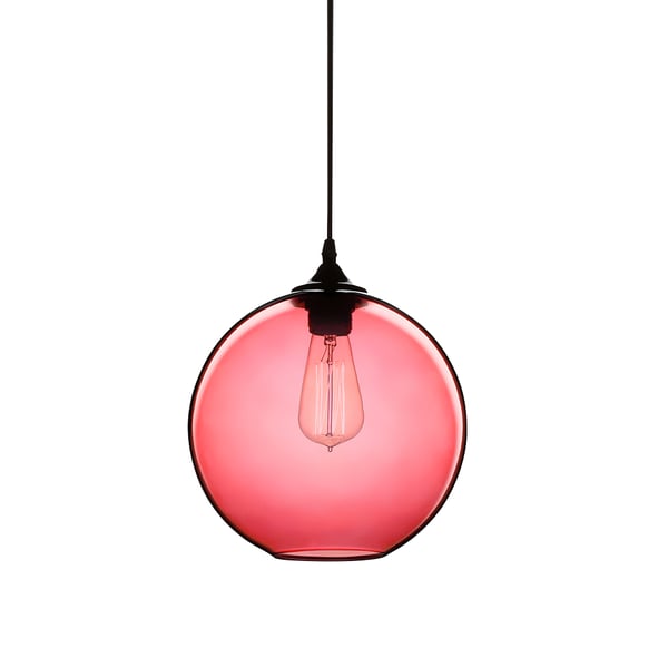 Modern Minimalist Single Edison Bulb Glass Pendant Light Globe Shape in ...