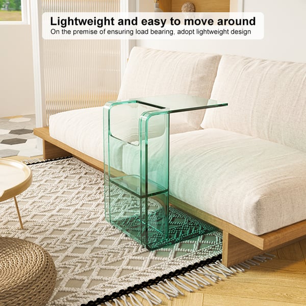 Free Shipping on Aryclic C-Style End Table with Magazine Rack Organizer ...