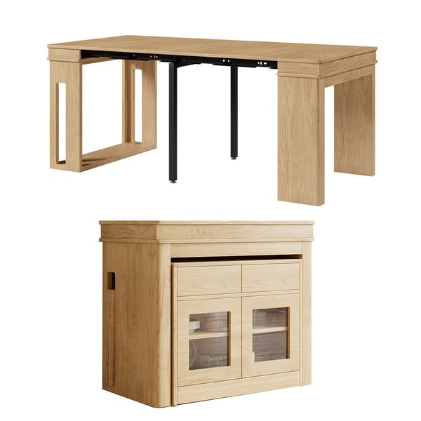 Free Shipping on Modern Extendable Dining Table Rectangle Sideboard ...