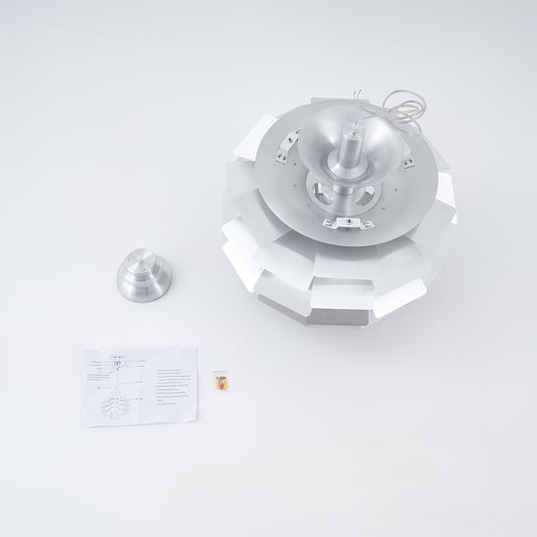 Modern 1-Light Silver Hardwired Aluminum Pendant Light in Chrome Finish ...