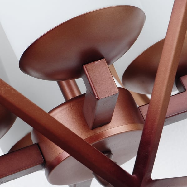 Modern 4-Light Copper Crystal Pendant Lighting Ceiling Light | Homary UK