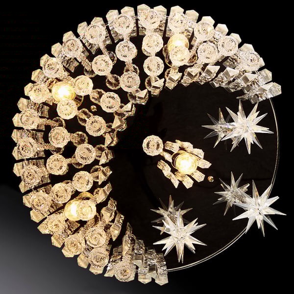 Modern 4-Light Crystal Flush Mount Lighting Ceiling Light | Homary UK