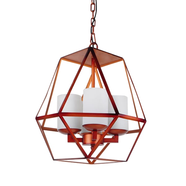 Modern 4-Light Copper Crystal Pendant Lighting Ceiling Light | Homary UK