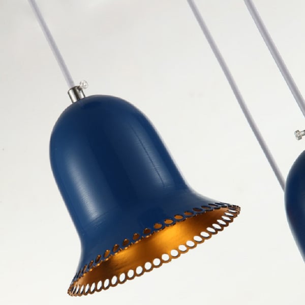 Modern 3-Light Pendant Light Aluminum Ceiling Hanging Light in Blue ...