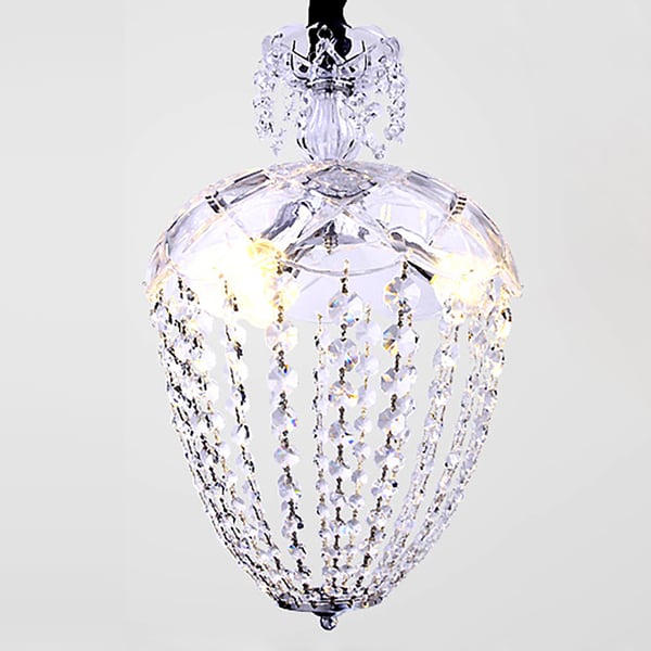 3-Light Crystal & Glass Chandeliers Ceiling Lighting Novelty Style in ...