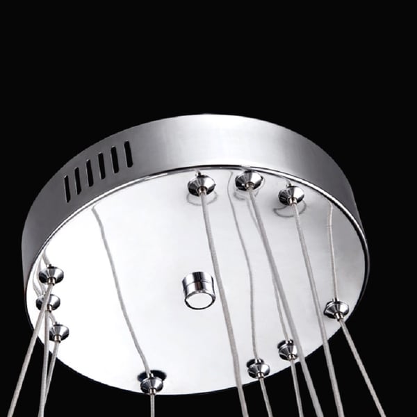 Modern 3-Circle Ring Clear Crystal Pendant Light in Chrome Finsh with ...