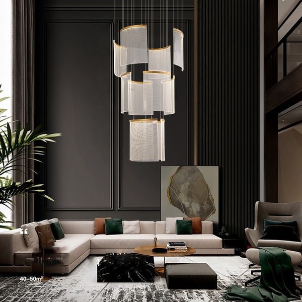 11-Light Gold Entryway Foyer 3-Tiered LED Chandelier Modern Hotel ...