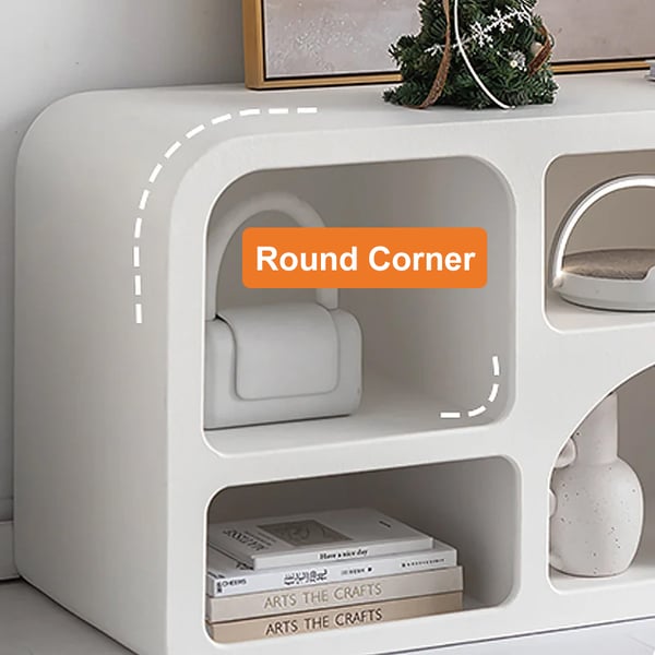 Free Shipping on Codiys Art Deco Bookshelf Wood TV Stand in White with ...