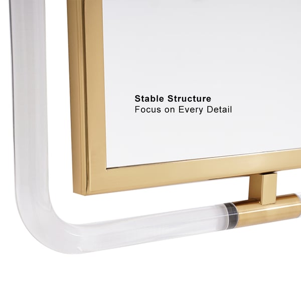 47.2"Modern Gold Full Length Large Long Wall Mirror Decor Acrylic ...