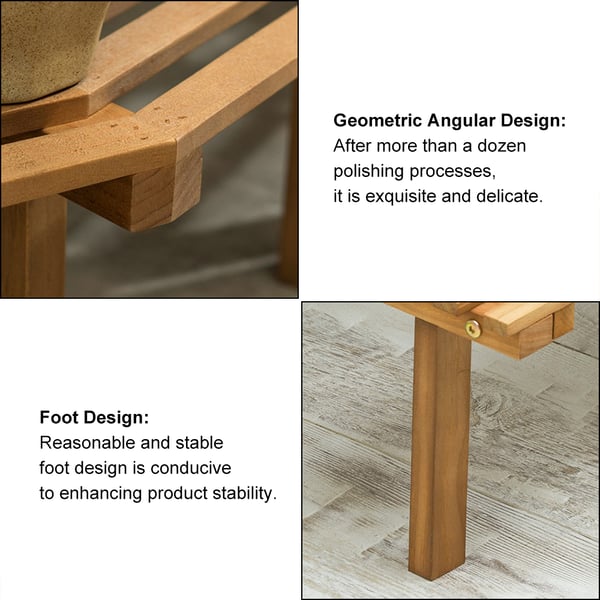 4 Tier Multifunctional Tall Tiered Wood Outdoor Plant Stand Display ...
