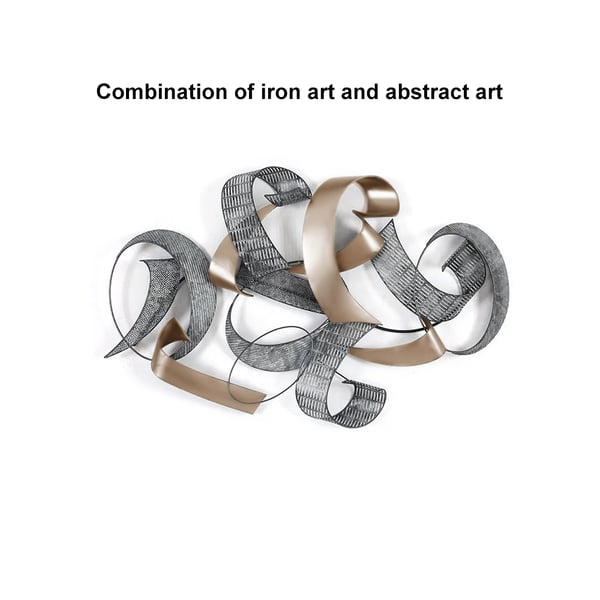 Modern Irregular Metal Wall Decor Abstract Overlapping Wall Art-Homary