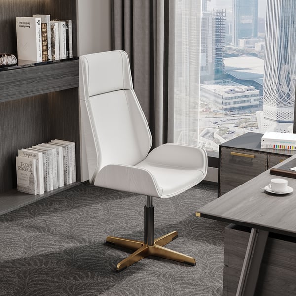 Free Shipping on Leather Office Desk Chair High Back Adjustable Swivel ...