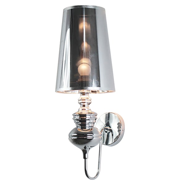 Silver Wall Sconce Hanging Wall Light with PVC shade-Homary