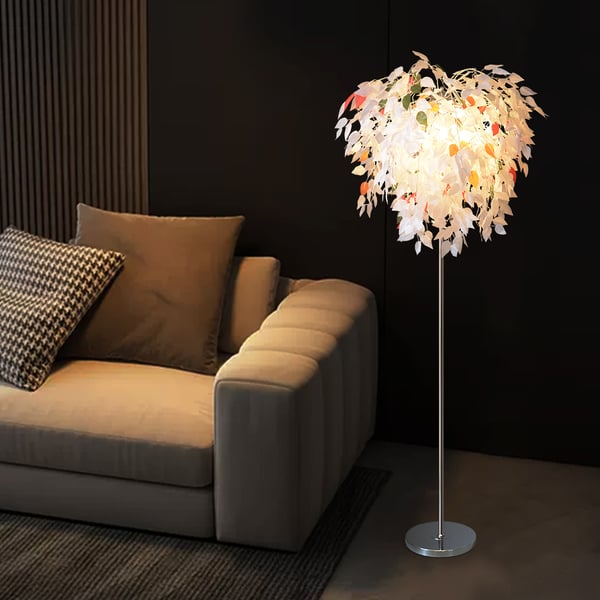 Art Deco 3-Light Chrome & White Floor Lamp Unique Tree Standing Lamp ...