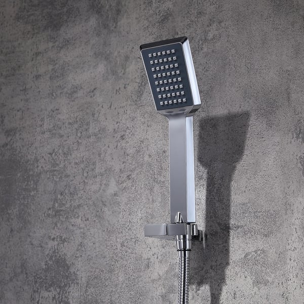 Modern Square Ceiling-Mount Shower Head Wall Mounted Handshower System ...