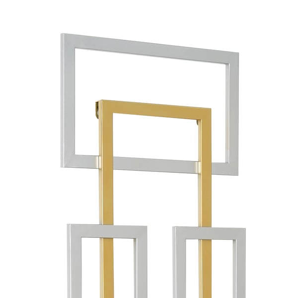 Free Shipping on 2 Pieces Big Metal Wall Decor Set Modern Gold & Silver ...