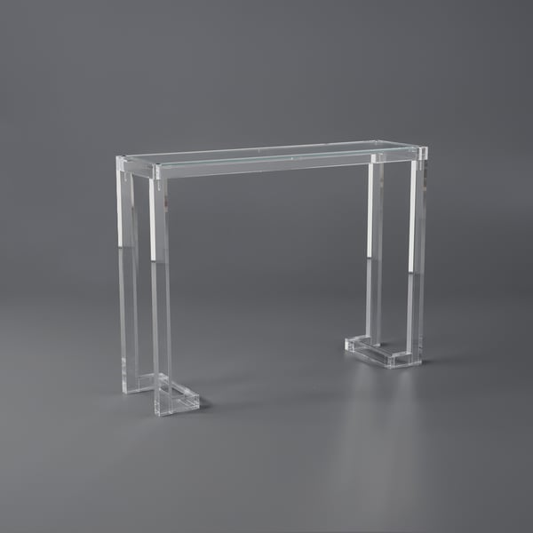 Free Shipping on Savea 1200mm Crystal Clear Acrylic Rectangle Console ...