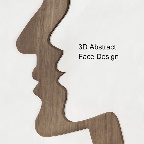 23.6" Abstract & Geometric Human Face Wall Decor Art Living Room ...