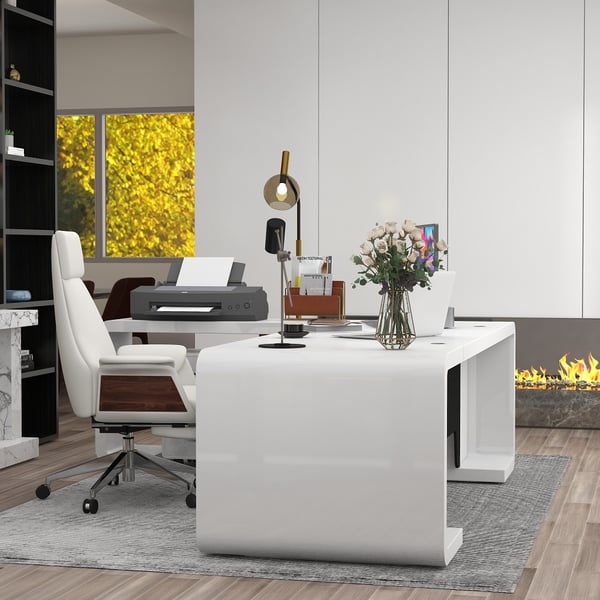 Free Shipping on 2000mm L-Shaped Modern Executive Desk of Left Hand ...