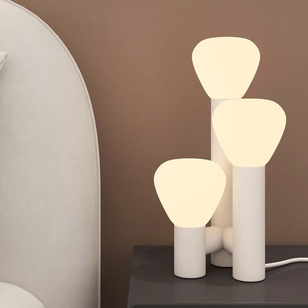 Modern 3-Light Red/Green/White Table Lamp Warm Light with On / Off ...