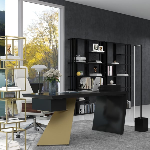 Free Shipping on Cabstract 71" Modern Black Office Desk Writing Desk ...