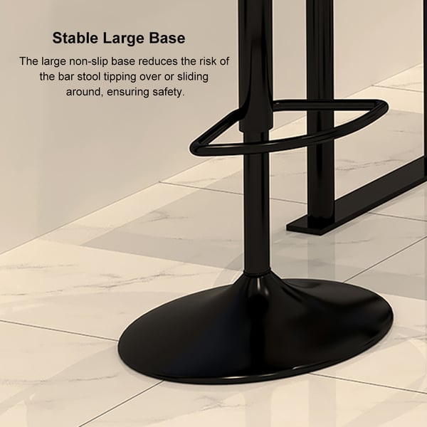 Free Shipping on Modern Upholstered Adjustable Height Swivel Black Bar ...